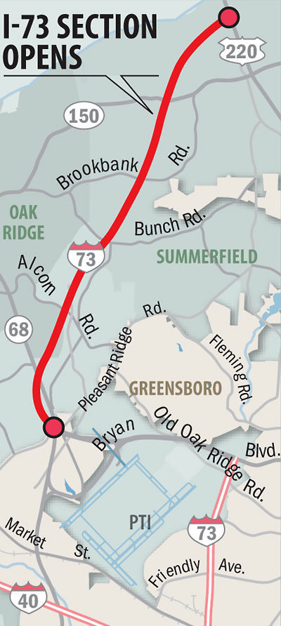 Part of new I-73 to open today | Local News | greensboro.com