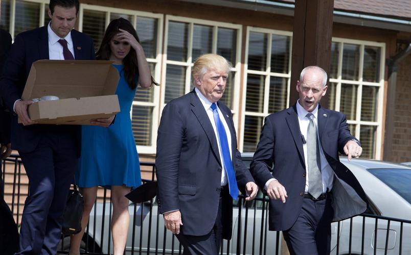 Donald Trump surprises diners at Stamey's Barbecue