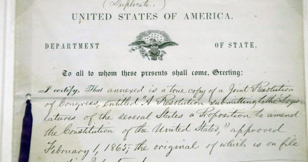 13th amendment original document