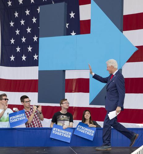 Bill Clinton makes stops at two church services