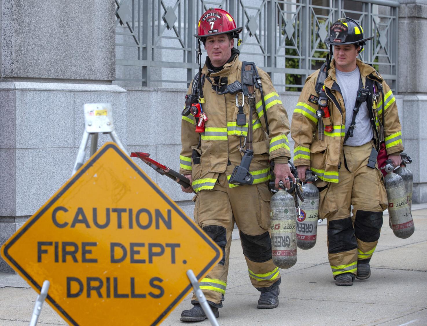 Photos: High-rise firefighting training in downtown Greensboro ...