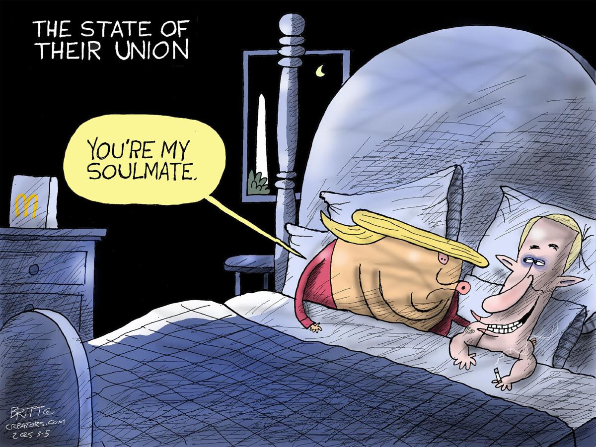 12 political cartoons speak to President Donald Trump's speech