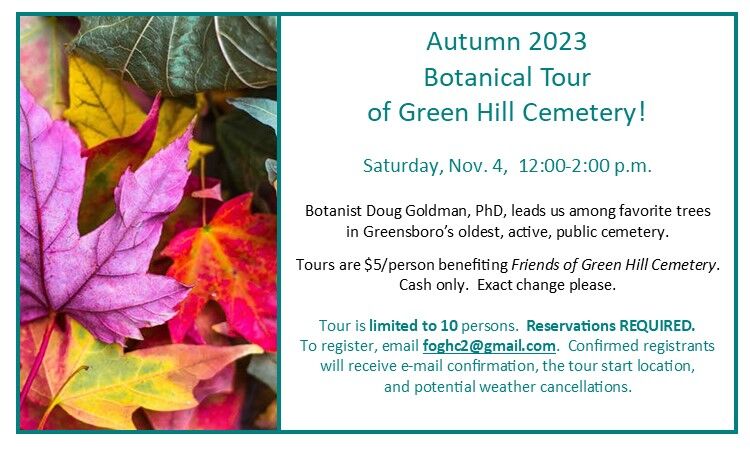 Botanical walking tour on Nov. 4