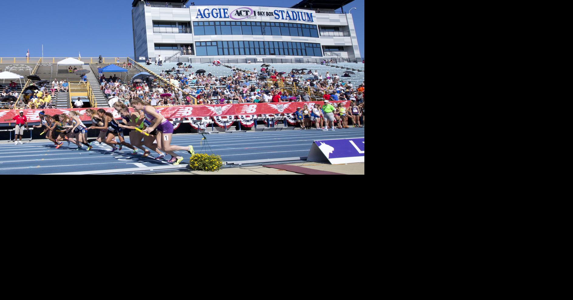 Middle school, high school track stars at NC A&T on Friday