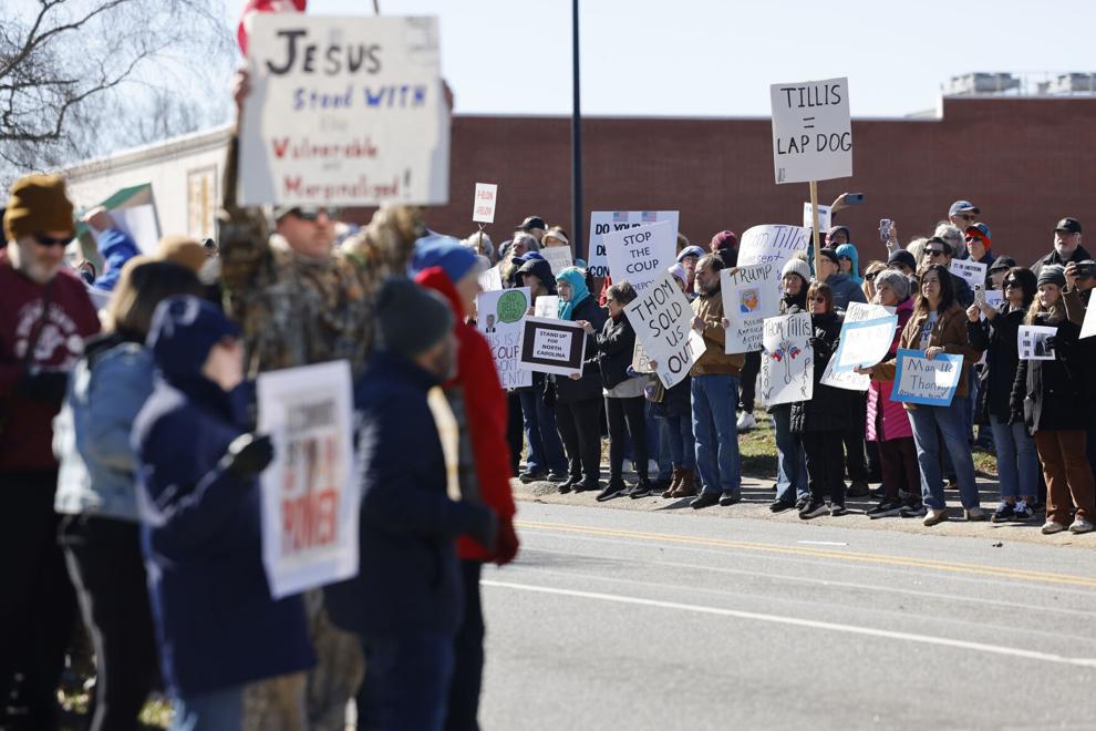 Greensboro protest focuses anger on Trump, Musk