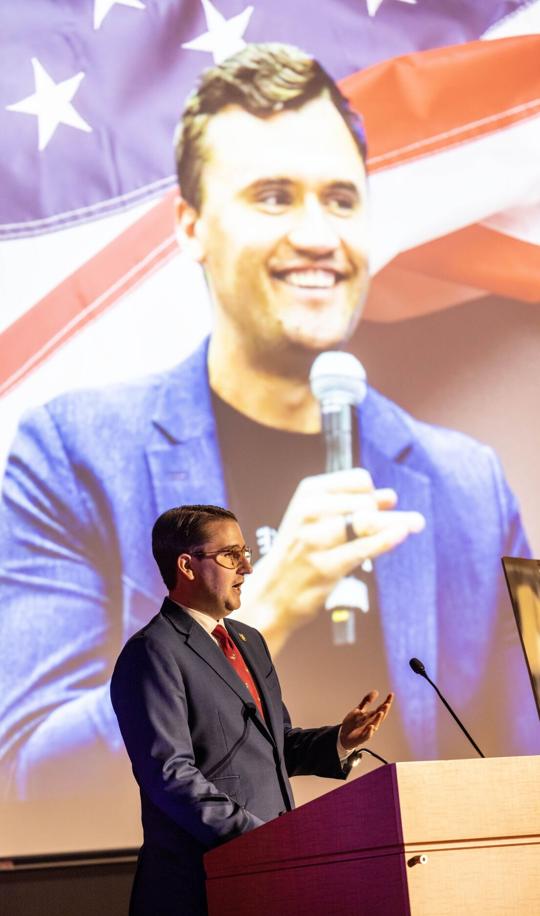 UNC Greensboro conservative groups hold memorial for Kirk