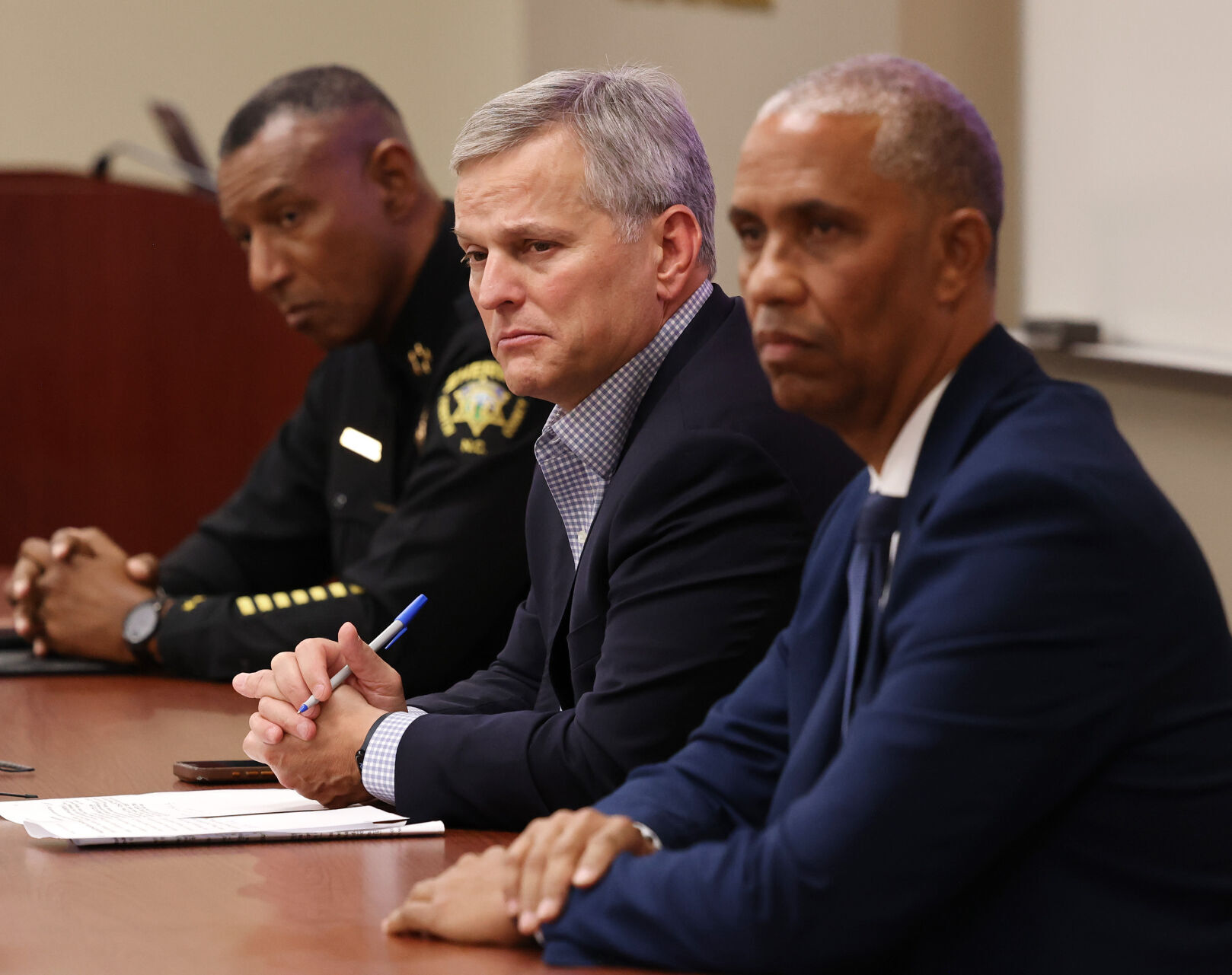 Law enforcement chiefs give Stein their crime-fighting ideas