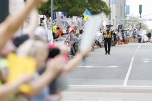 Anti-Trump protest in Greensboro draws at a thousand people