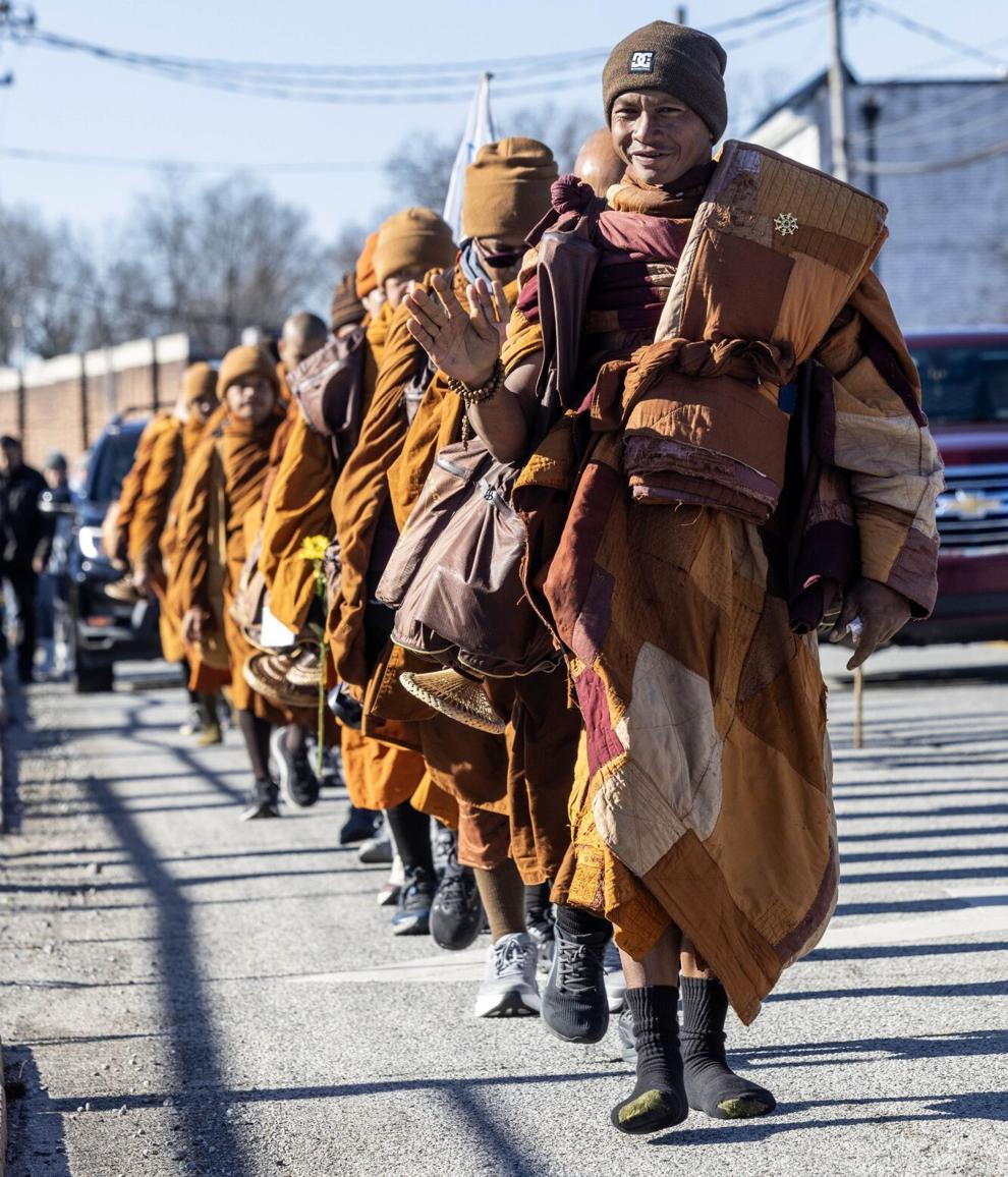 Around 6,000 people showed up for monks at Greensboro hotel