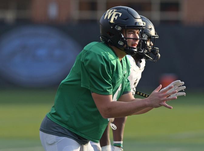 Hank Bachmeier settling in during spring practice at Wake