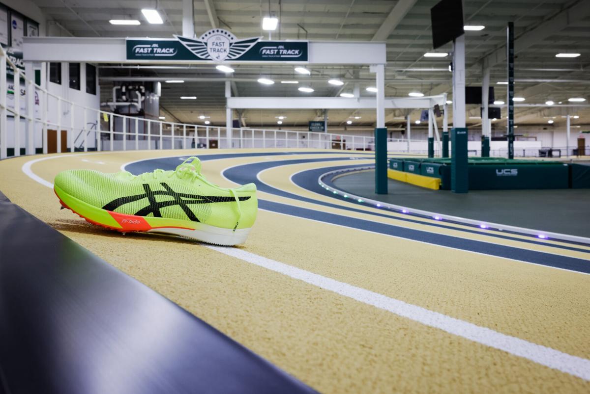 See photos of JDL Fast Track's new 200-meter banked track with Mondo ...