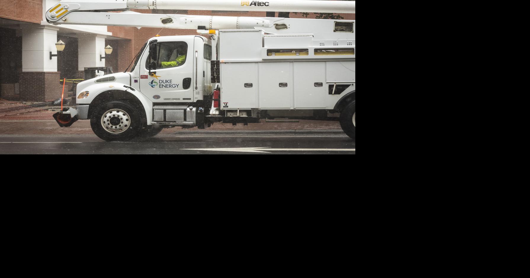 400 trucks arrive in Greensboro for Duke Energy storm prep