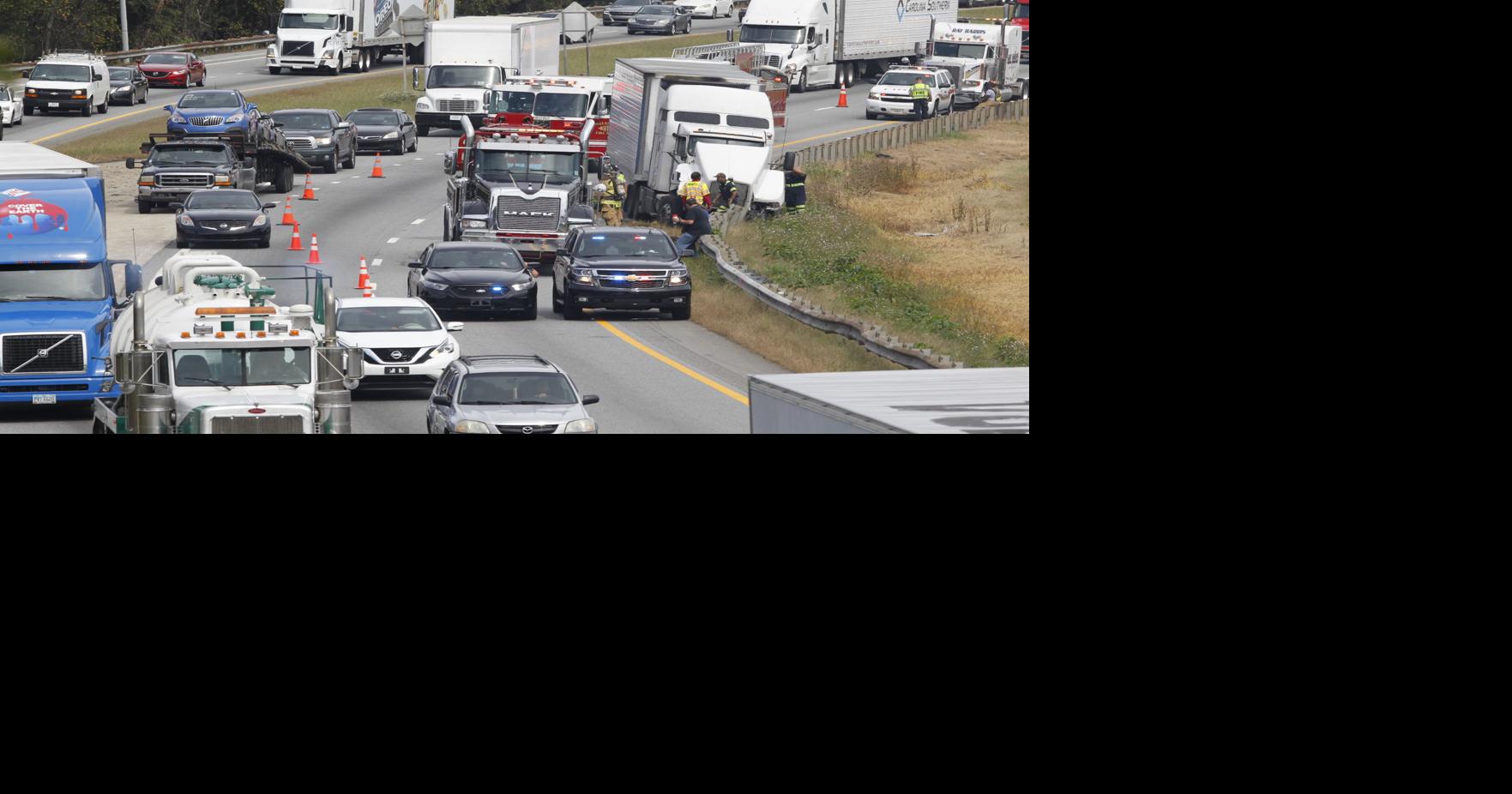 Interstate 40 traffic backed up in Greensboro due to wreck