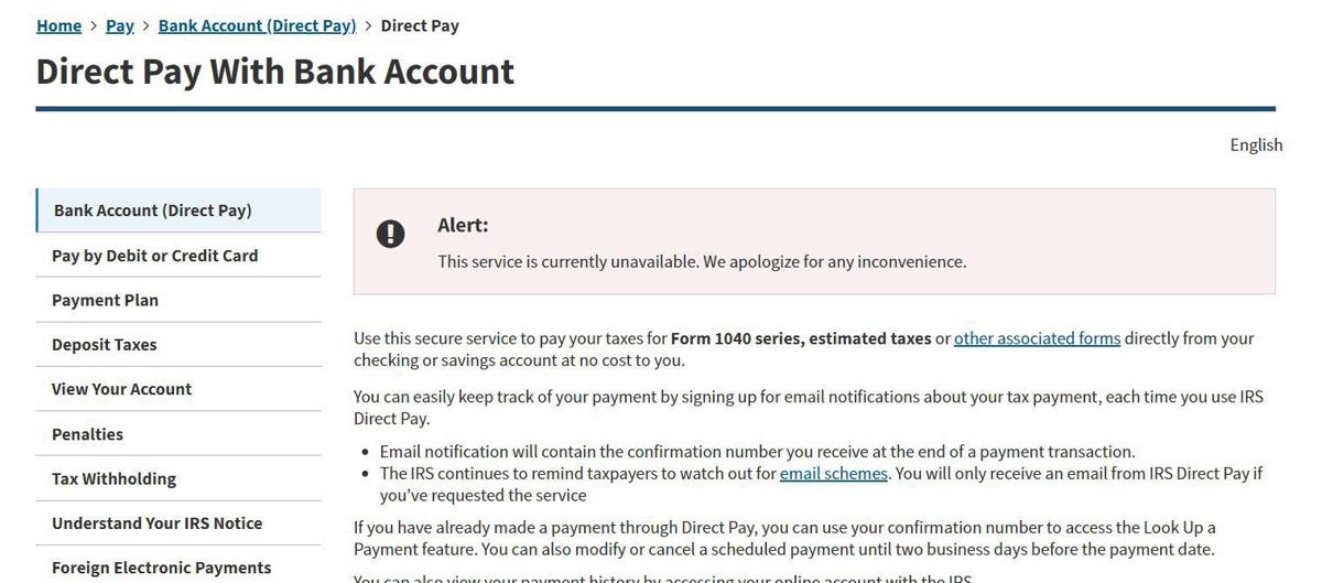 IRS electronic filing system breaks down hours before tax deadline