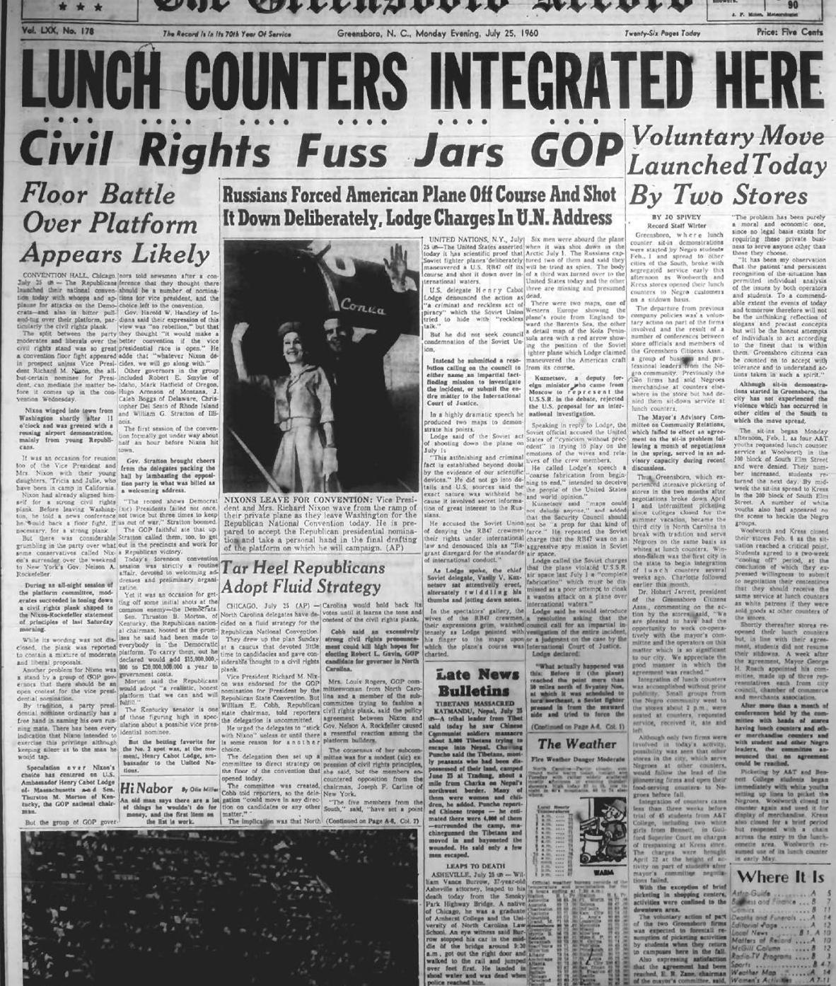 From the archives: Greensboro's sit-ins legacy, in words and images