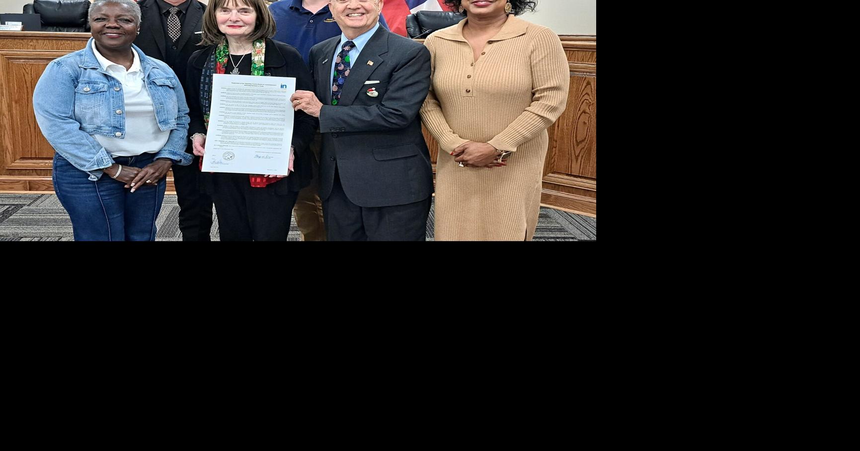 Spalding County commissioners honor Barbara Jo Cook with a proclamation ...