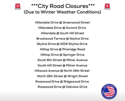 County announces road closures due to inclement weather | News ...