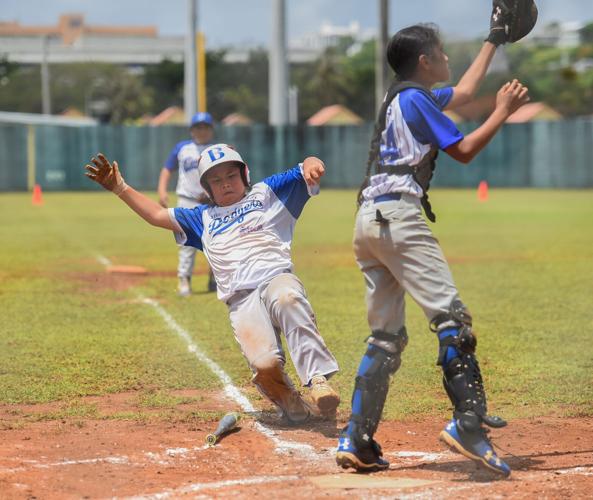 Barrigada Dodgers teams face each other in Guam Little League Baseball ...