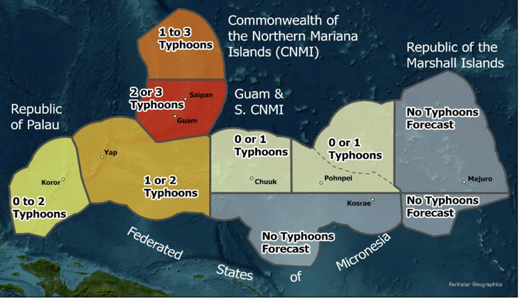 NWS: Guam, Saipan can expect 2 to 3 typhoons in 2025 | News | guampdn.com