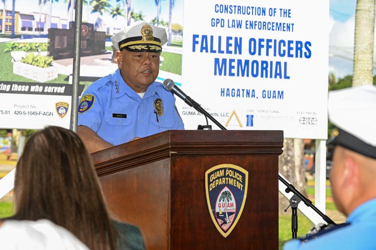 PHOTOS: New memorial for Guam's fallen police officers begins ...