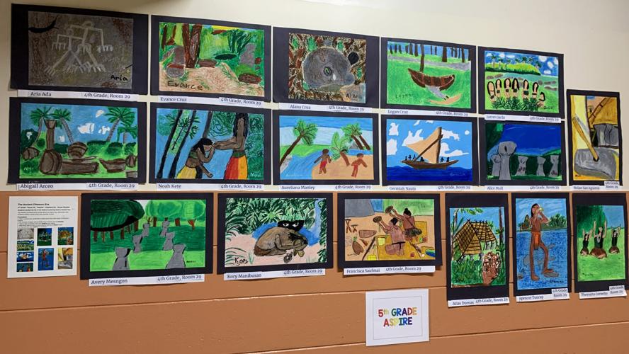 Over 500 pieces of art created by CL Taitano Elementary School students ...
