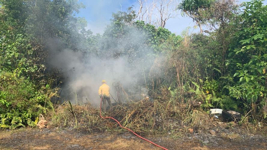 GFD responds to grass fire near Wusstig Road in Dededo | News | guampdn.com