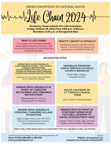 Pro-Life Committee to lead Life Chain 2024 at 4pm Friday | News ...