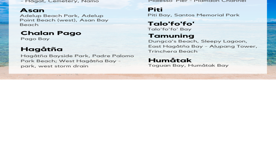 Guam EPA warns of 25 polluted beaches | News | guampdn.com