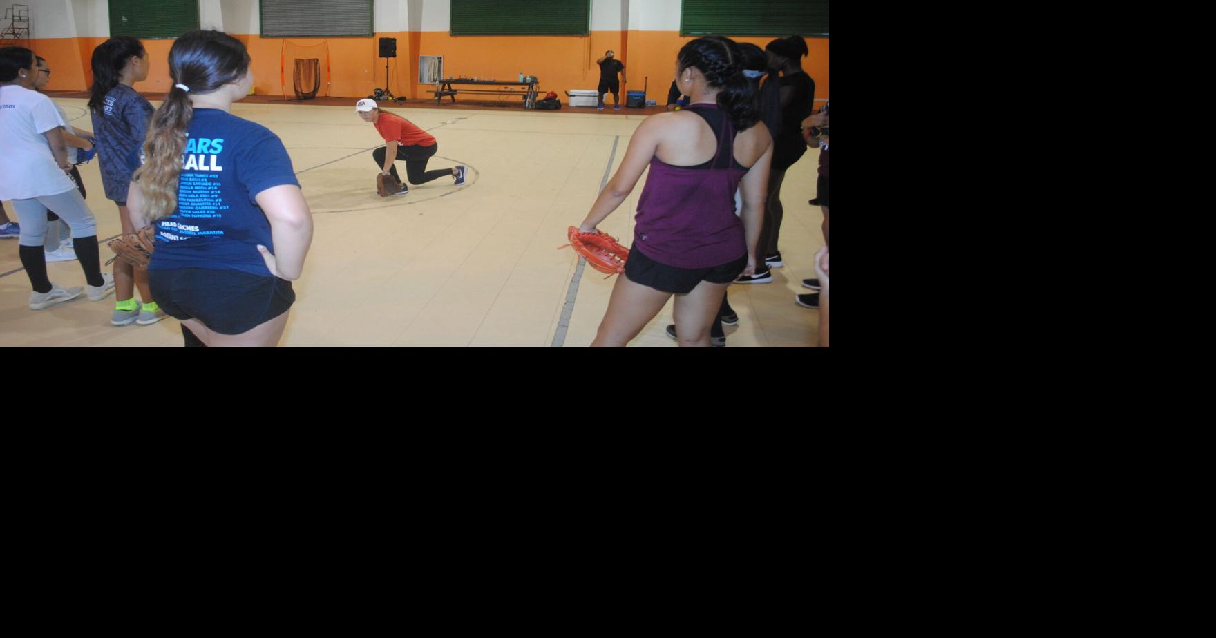 Bubba Nickles, one of Team USA's women's softball players, arrives on ...