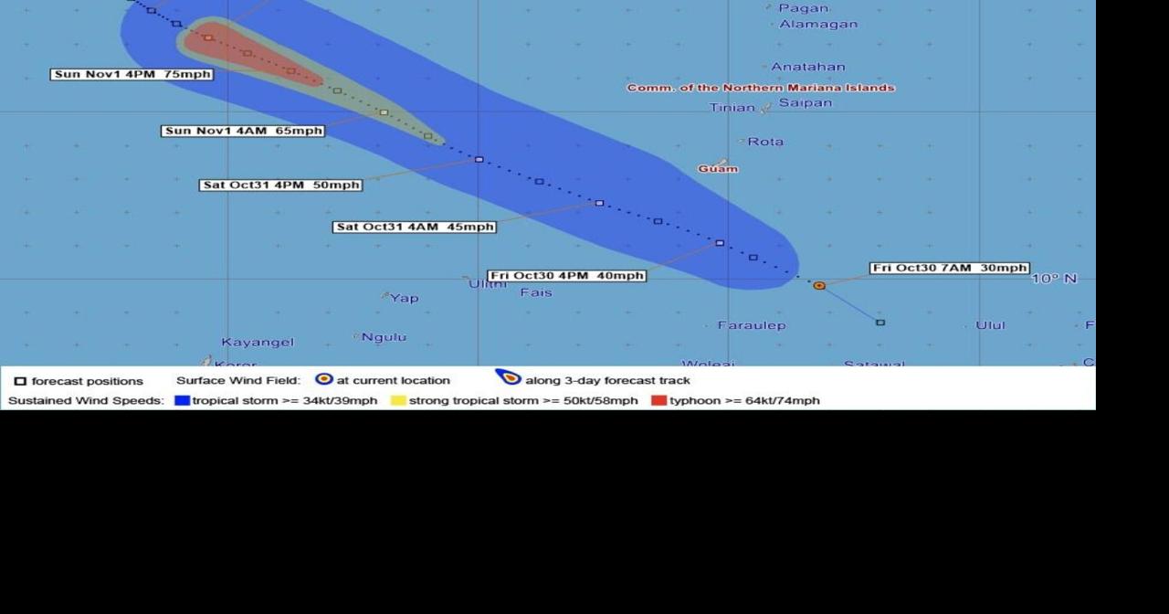 Tropical Storm Watch in effect for Guam; Atsani develops to the ...