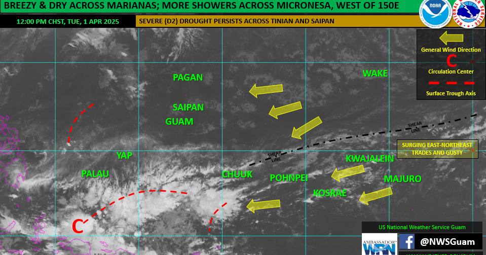 NWS: Dry trade-wind pattern persists across Marianas, fire danger ...