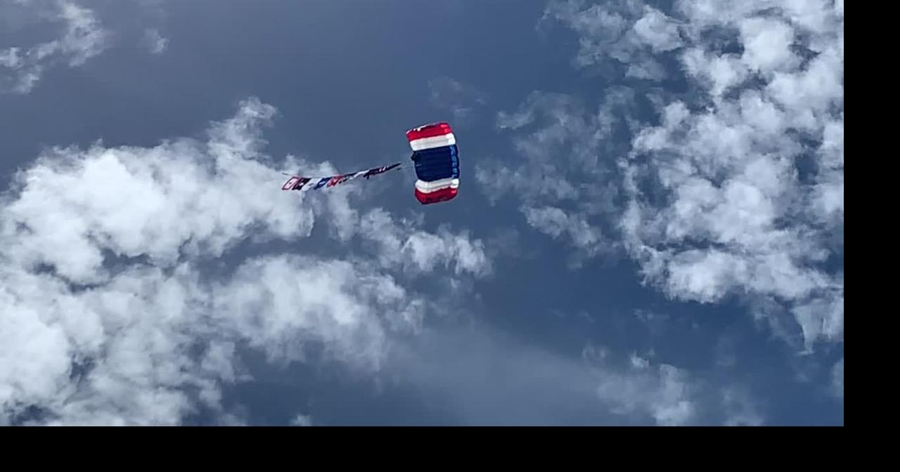 Retired US Army Maj. Tim Ohno flies the American and Guam flags ...