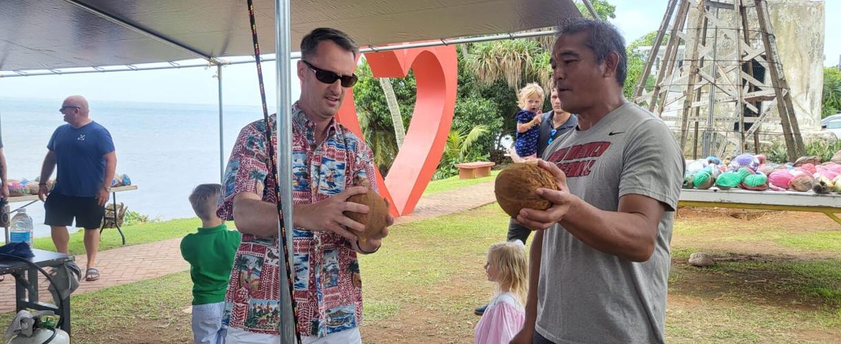 Coconut tree painting brings residents and visitors together | News ...