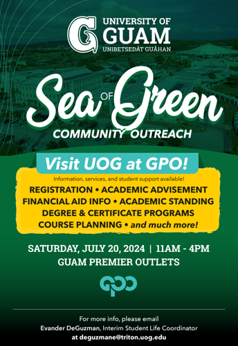Learn more about UOG programs at ‘Sea of Green’ outreach on July 20 at ...