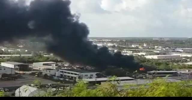 GFD battles fire in Harmon Industrial Park near Black Construction ...