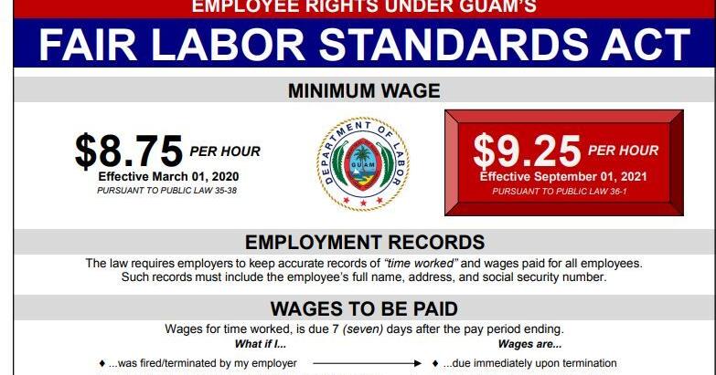 Labor Standards Act poster available from Guam Department of Labor | Money | guampdn.com