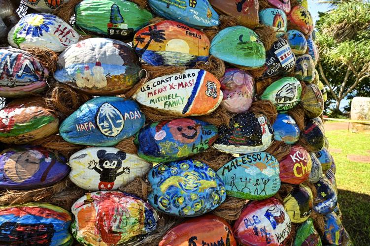 Malesso's coconut Christmas tree is up | News | guampdn.com