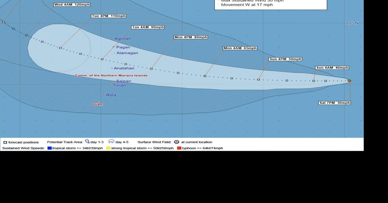 UPDATE: Tropical storm watch in effect for Guam, island remains in COR4 ...