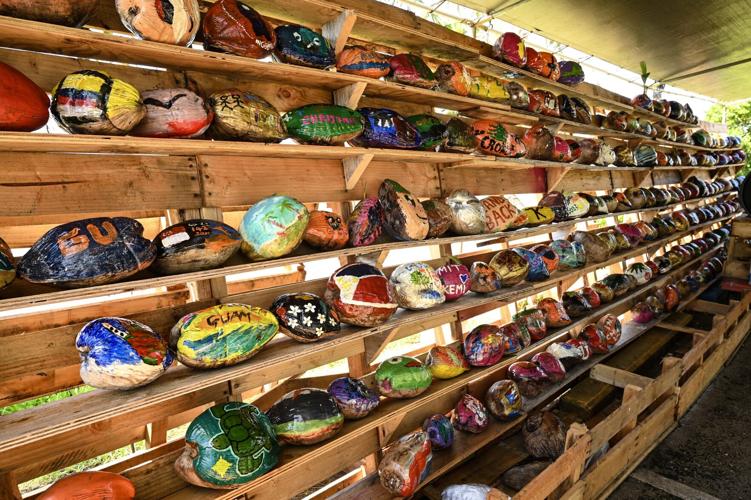 Malesso's coconut Christmas tree is up | News | guampdn.com