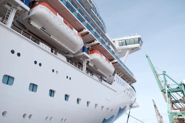 M/V Diamond Princess, with over 1,500 passengers, makes port visit to ...