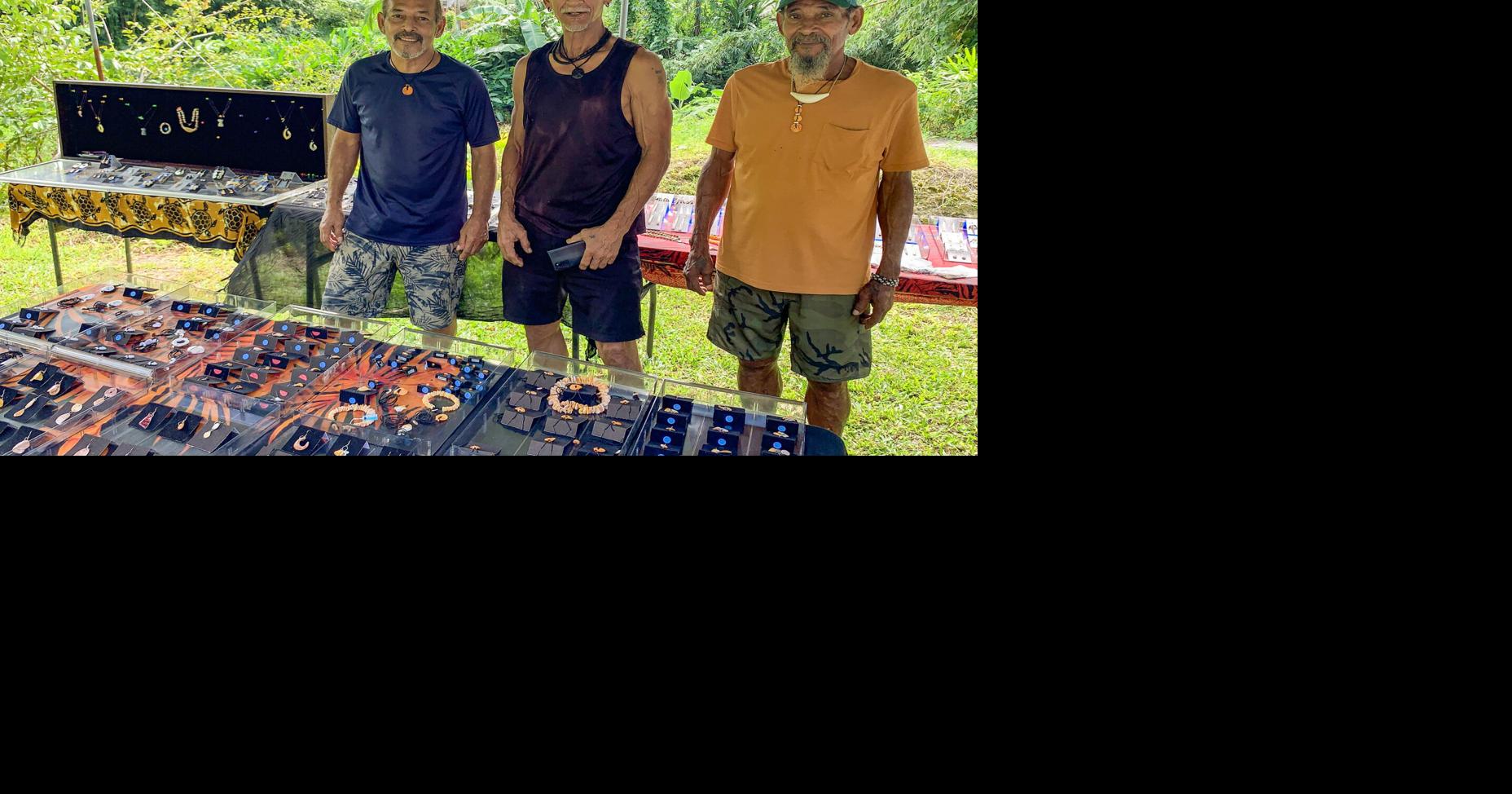 Cultural shell and coral jewelry created by a trio of CHamoru carvers ...