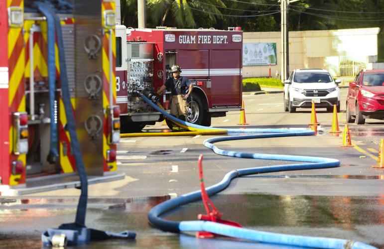 GFD firefighters extinguishes building fire in East Hagåtña | News ...