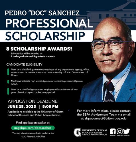UOG opens application for Pedro 'Doc' Sanchez scholarship | News | guampdn.com