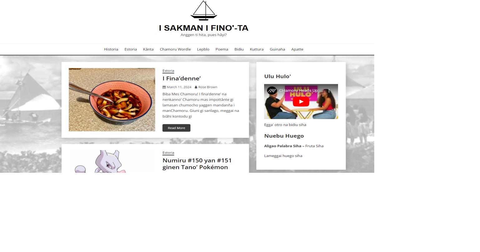 From stories to poems, other writings: A website with an all-CHamoru ...