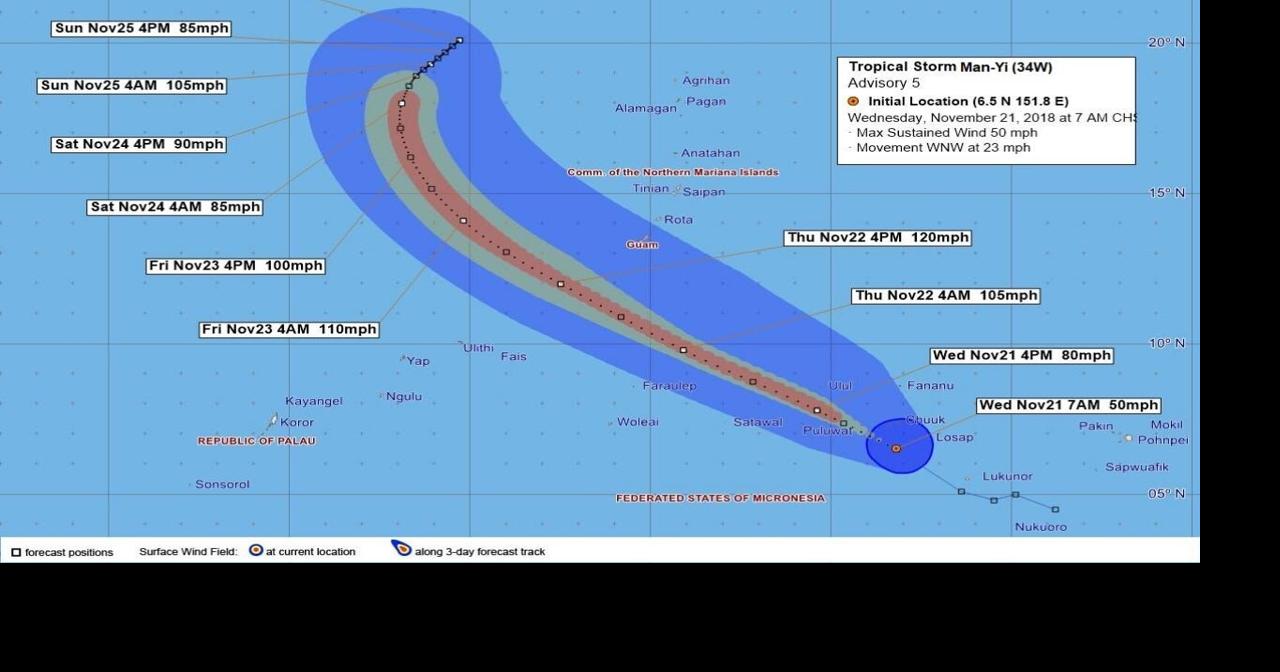 Tropical storm warning issued for Guam as Man-Yi approaches | Local ...