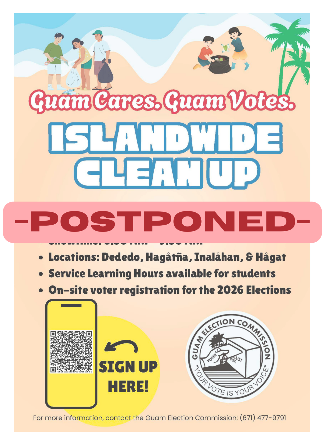 Guam Election Commission postpones islandwide cleanup due to inclement ...