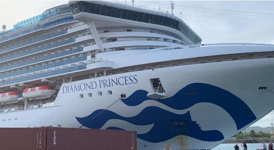 M/V Diamond Princess, with over 1,500 passengers, makes port visit to ...