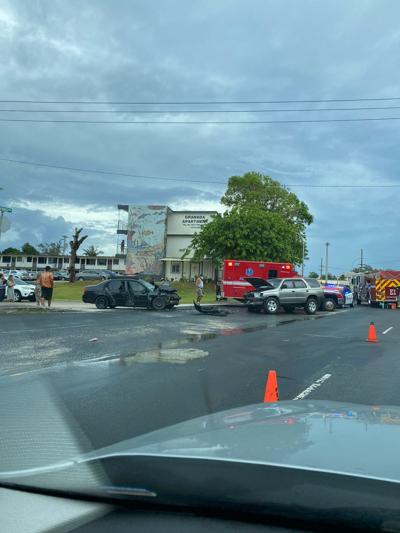 Traffic backed up after Tamuning crash | News | guampdn.com