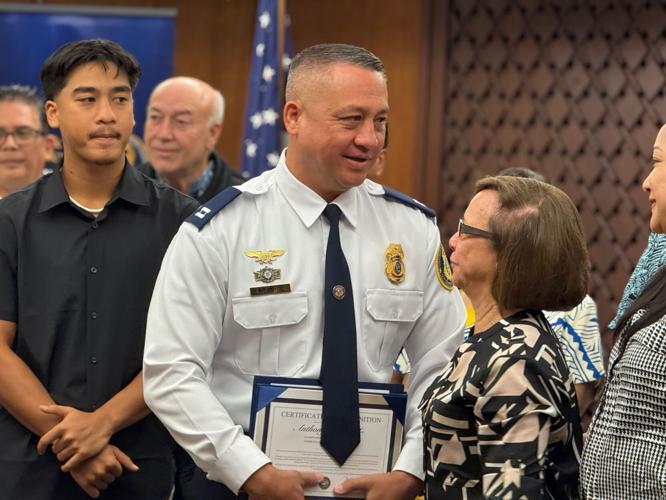 3 customs officers earn rank of captain after over two decades each of ...