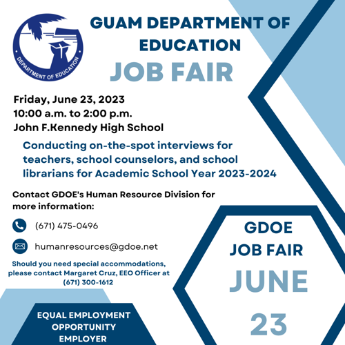 GDOE Job Fair rescheduled for June 23 | Money | guampdn.com